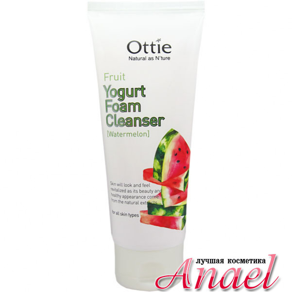 Ottie Фруктово-йогуртовая пенка для умывания с арбузом Fruit Yogurt Foam Cleanser Watermelon ...